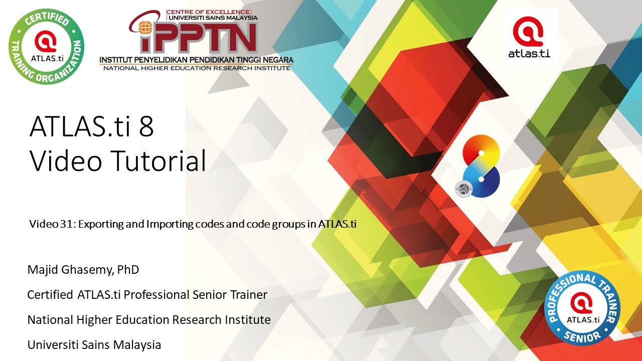 #31 Exporting and Importing codes and code groups in ATLAS.ti - YouTube