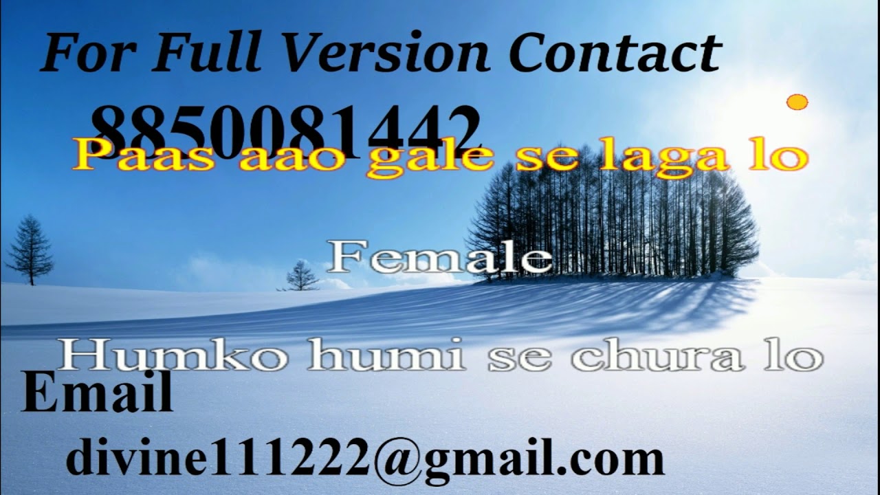 Humko Humise Chura Lo- Karaoke With Female Voice & Lyrics(HIGH QUALITY ...