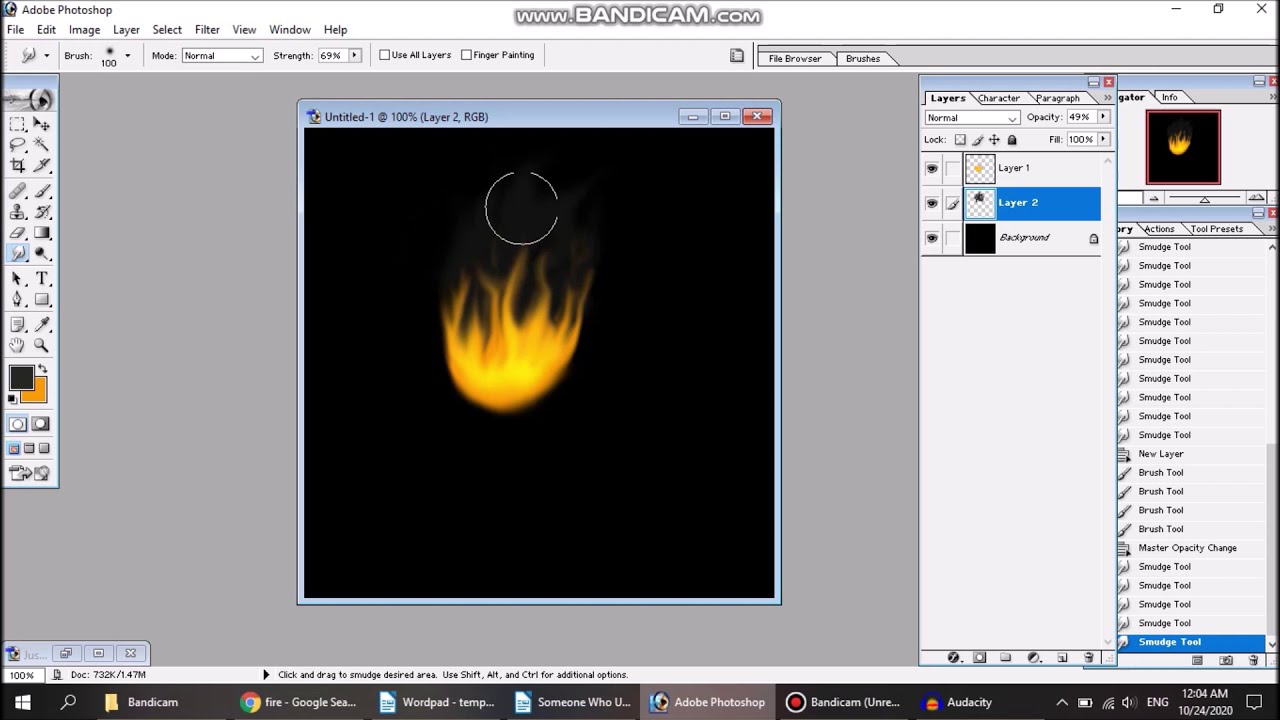 How to Draw Semi-Realistic Fire - YouTube