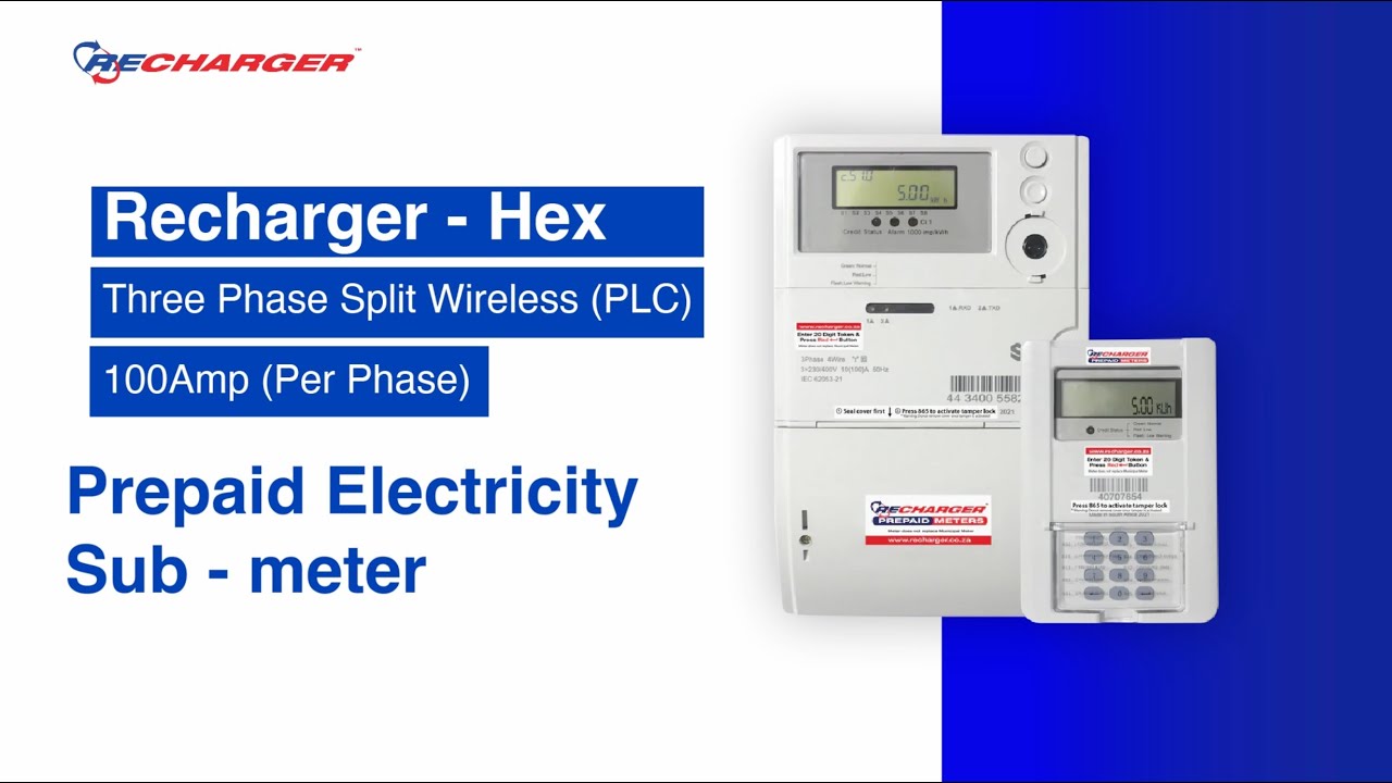 Recharger - Hex Three Phase Split Wireless (PLC)100Amp (Per Phase ...