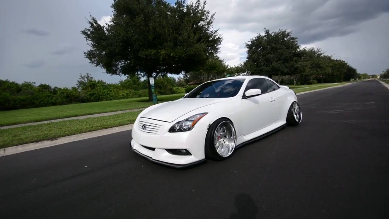 CAMBERGANG x Angel's bagged Infiniti G37s Convertible - YouTube