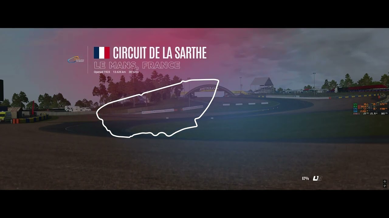 Loading Le Mans track LMU - Full grid (HY,P2,GTE) 1 hr practice - YouTube