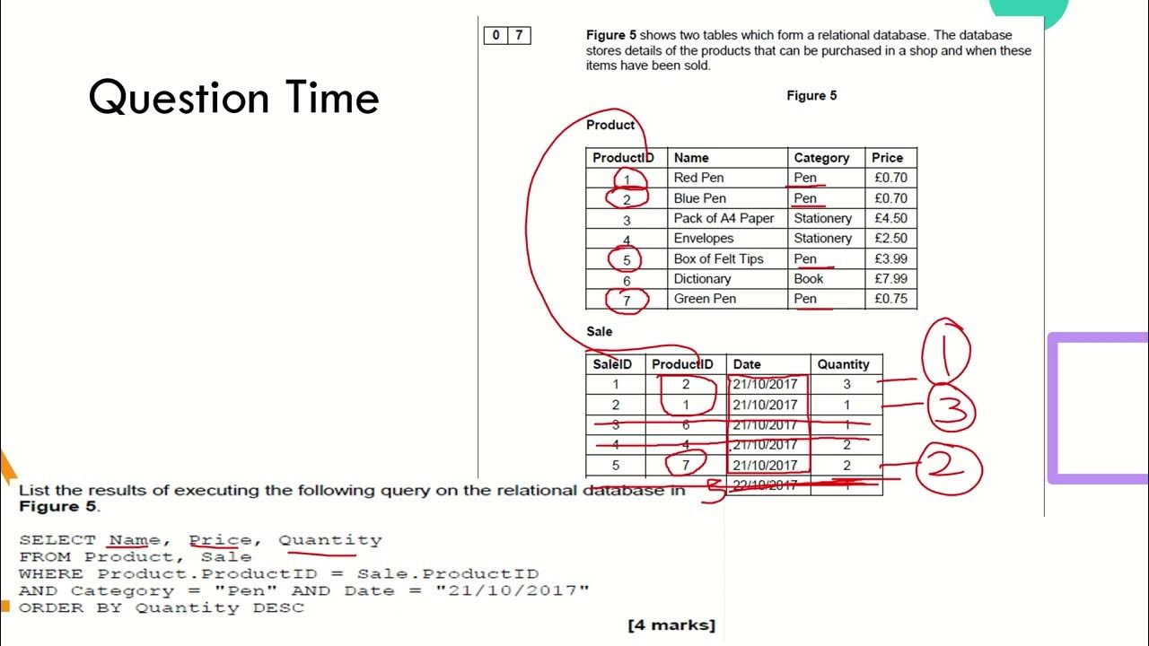 GCSE Revision - Database - SQL- Exam questions - YouTube