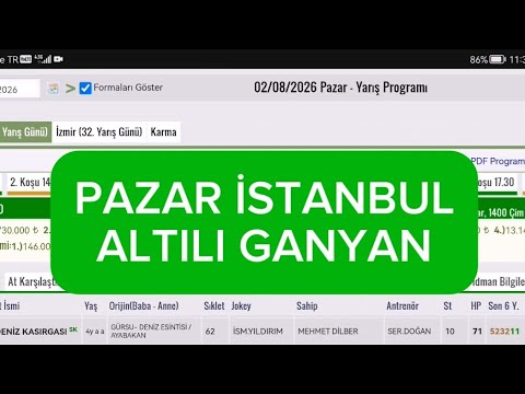 2 Ağustos 2026 Pazar İstanbul at yarışı tahminleri İstanbul altılı ganyan tahminleri | Oğulcan K.