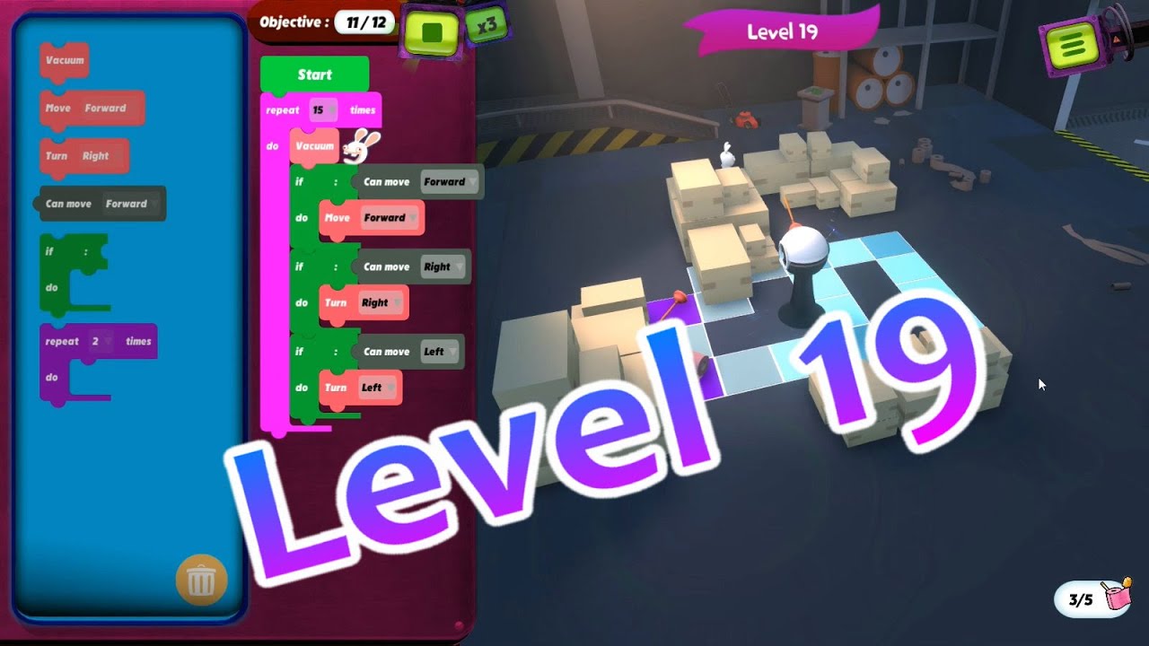 Rabbids Coding - Level 19 Tutorial | Walk-through 疯狂兔子学编程 第19关 教程|秘籍|攻略 ... Rabbids Coding - Level 19 Tutorial | Walk-through 疯狂兔子学编程 第19关 教程|秘籍|攻略 ...
