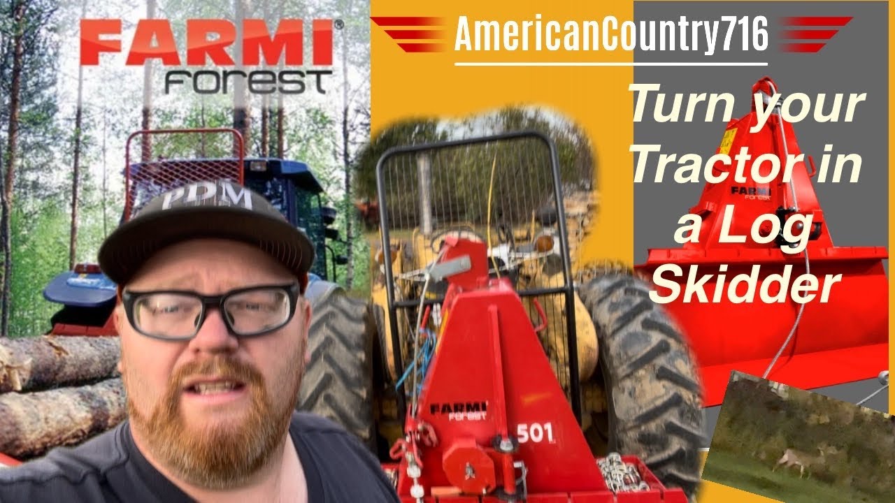 FARMI 501. Tractor 3-point skidding winch. Monster buck - YouTube
