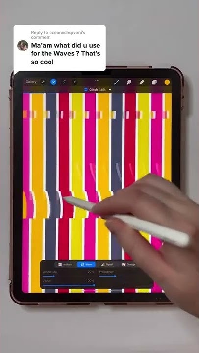Wave Glitch Effect in Procreate (Tutorial) #shorts - YouTube