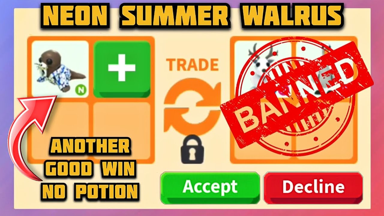 9 OFFERS (Traded) - NEON SUMMER WALRUS - BIG WIN?? - Adopt Me Best ...