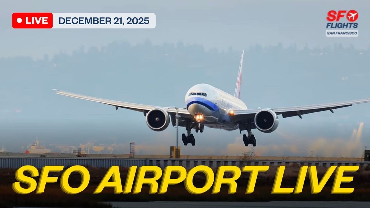 LIVE SFO. SAN FRANCISCO AIRPORT. PLANE SPOTTING STREAM. (December 21 ...