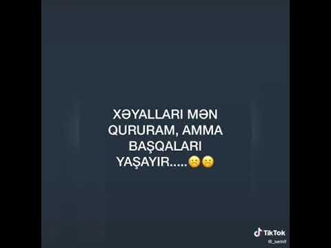 Heqiqetende cox qeribedir xeyallari biz qururuq bawqalri yasayir😣