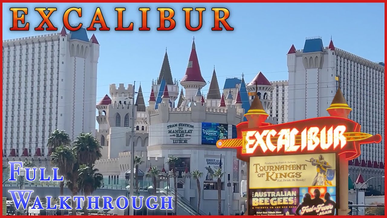 Excalibur Las Vegas Full Walkthrough | Resort Tower King Room | Pool ...