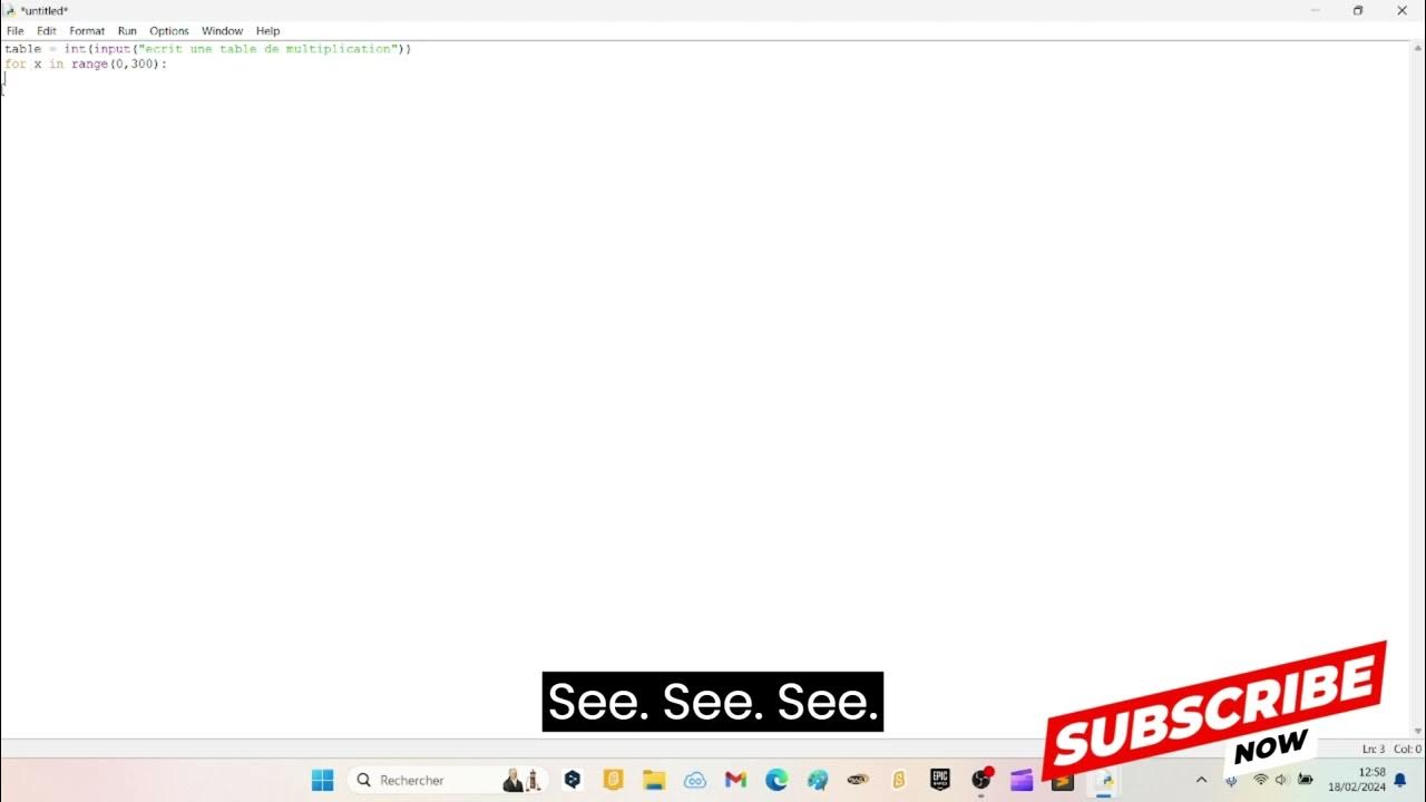 Coder une table de multiplication en python - YouTube