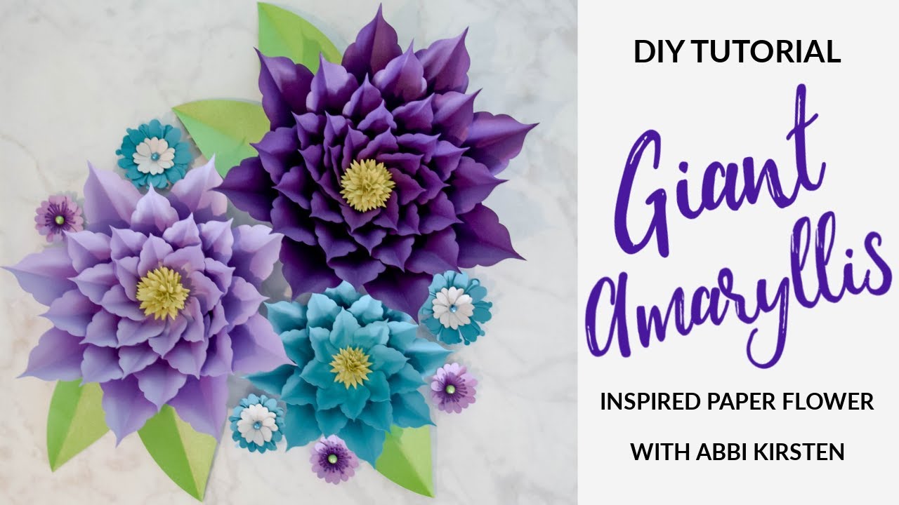 Giant Amaryllis Inspired Paper Flower Tutorial - YouTube