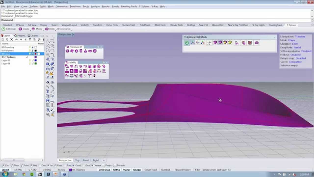 Organic Modeling 06 | Creating T Splines from Lines - YouTube