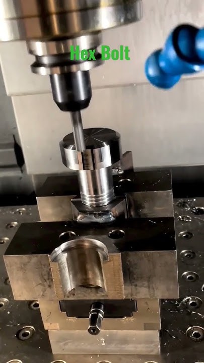 Cnc milling with hex Bolt Machining #shorts - YouTube