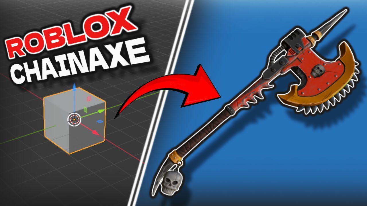 Making a Chainaxe from Warhammer 40k in Roblox! - Blender - YouTube