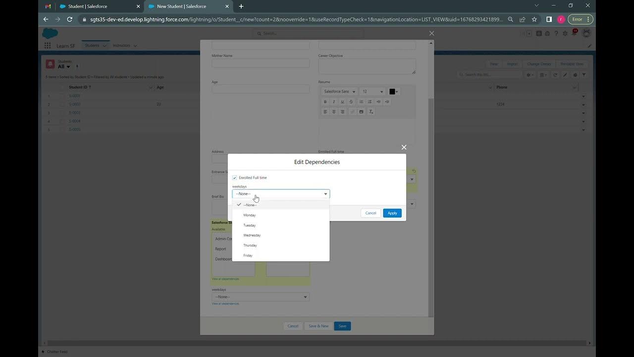 What is Field Dependency in Salesforce with Example -2 - YouTube