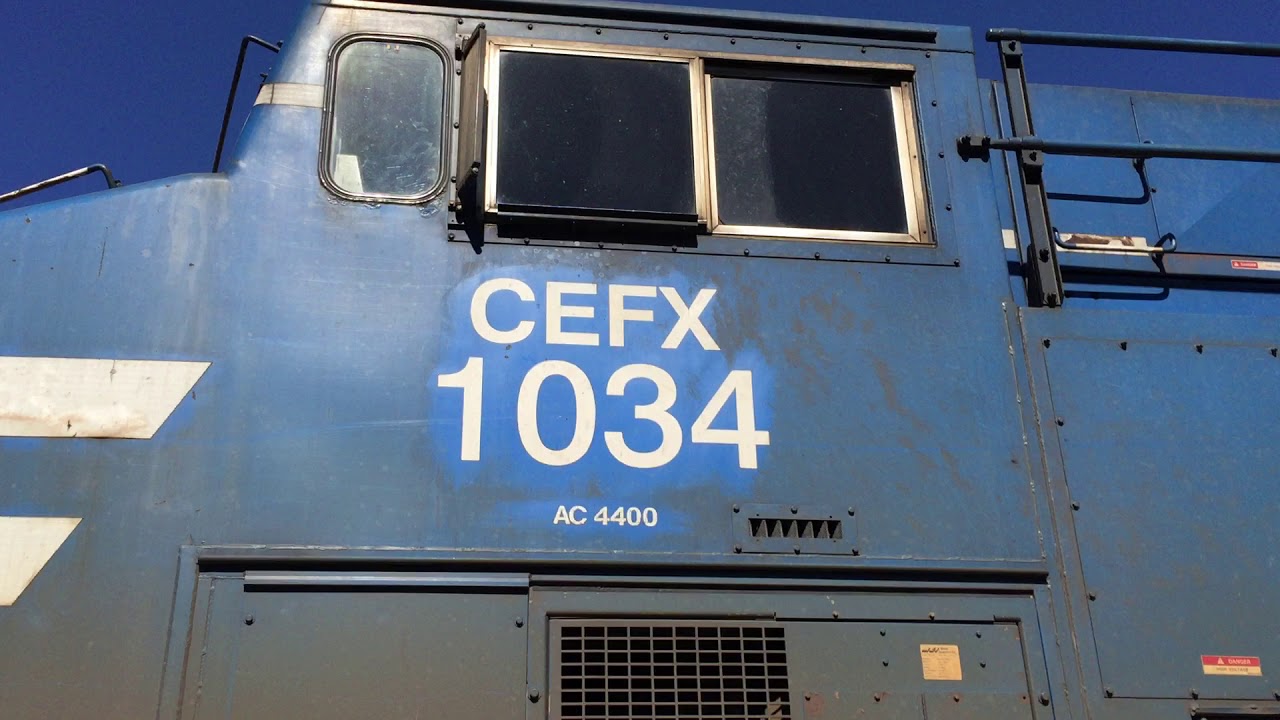 CEFX 1034 AC4400CW PARADA EN CHICALOTE. - YouTube