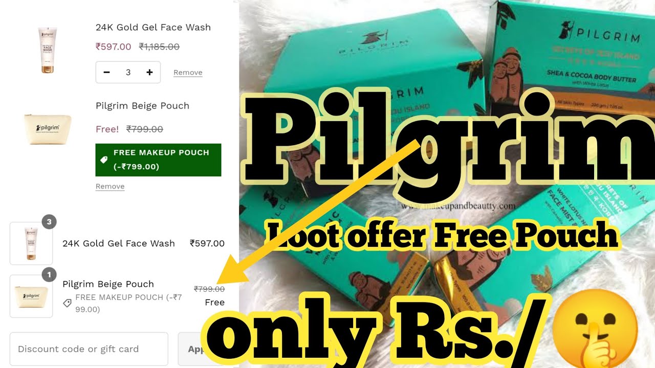 Pilgrim Dhamakedar 🎉 loot offer 💥 free pouch only Rs./🤫 Hurry up offers ...