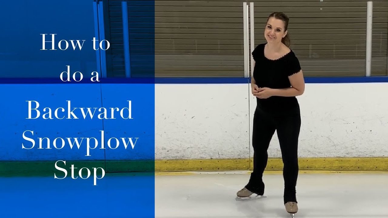 How to Stop Backwards on Ice, Backward Snowplow Stop tutorial - YouTube