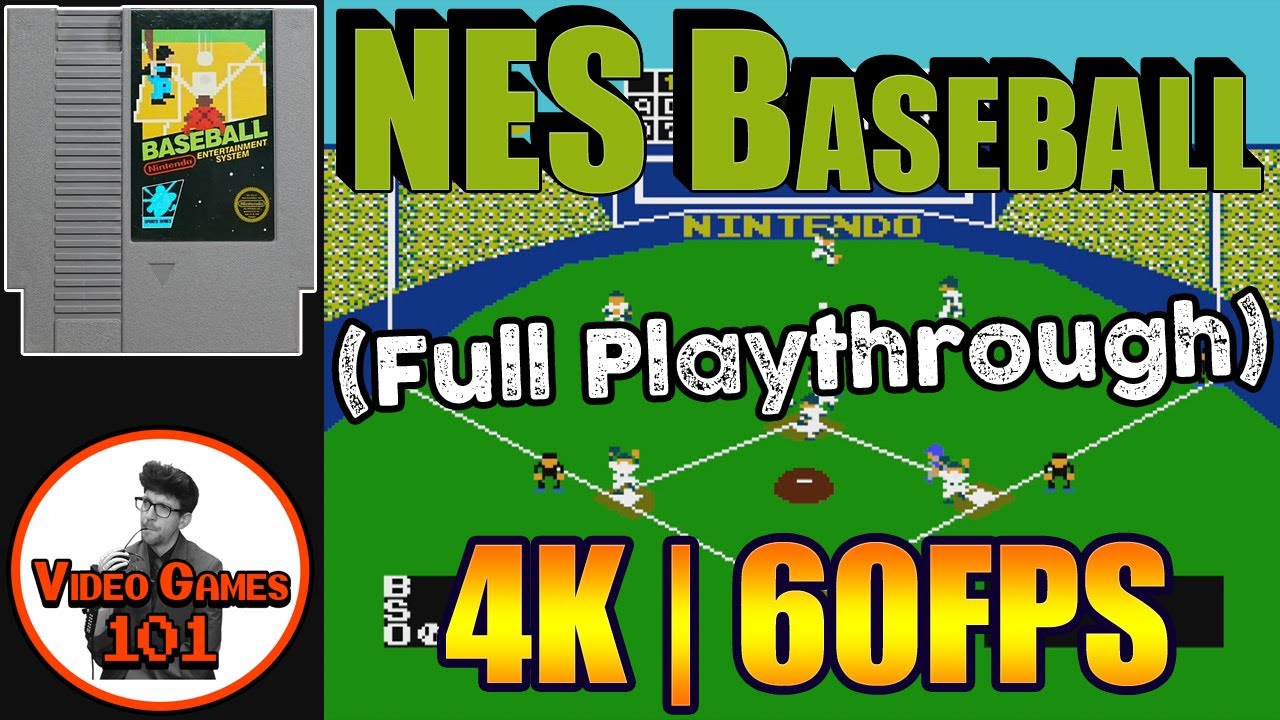 NES Baseball Playthrough | 4K 60FPS | Video Games 101 - YouTube