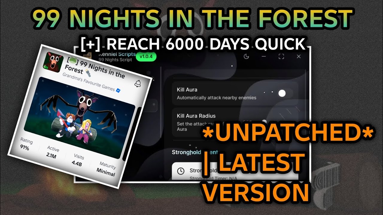 [🔥] NEW!! 99 NIGHTS IN THE FOREST (AUTO FARM, AUTO WIN) 🐌 UNPATCH! REACH 6000 DAYS QUICK! 🌠 ...