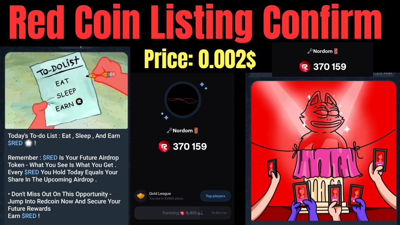 RedCoin Listing Date Confirm || $RED ==0.002$ || RedCoin Token ...