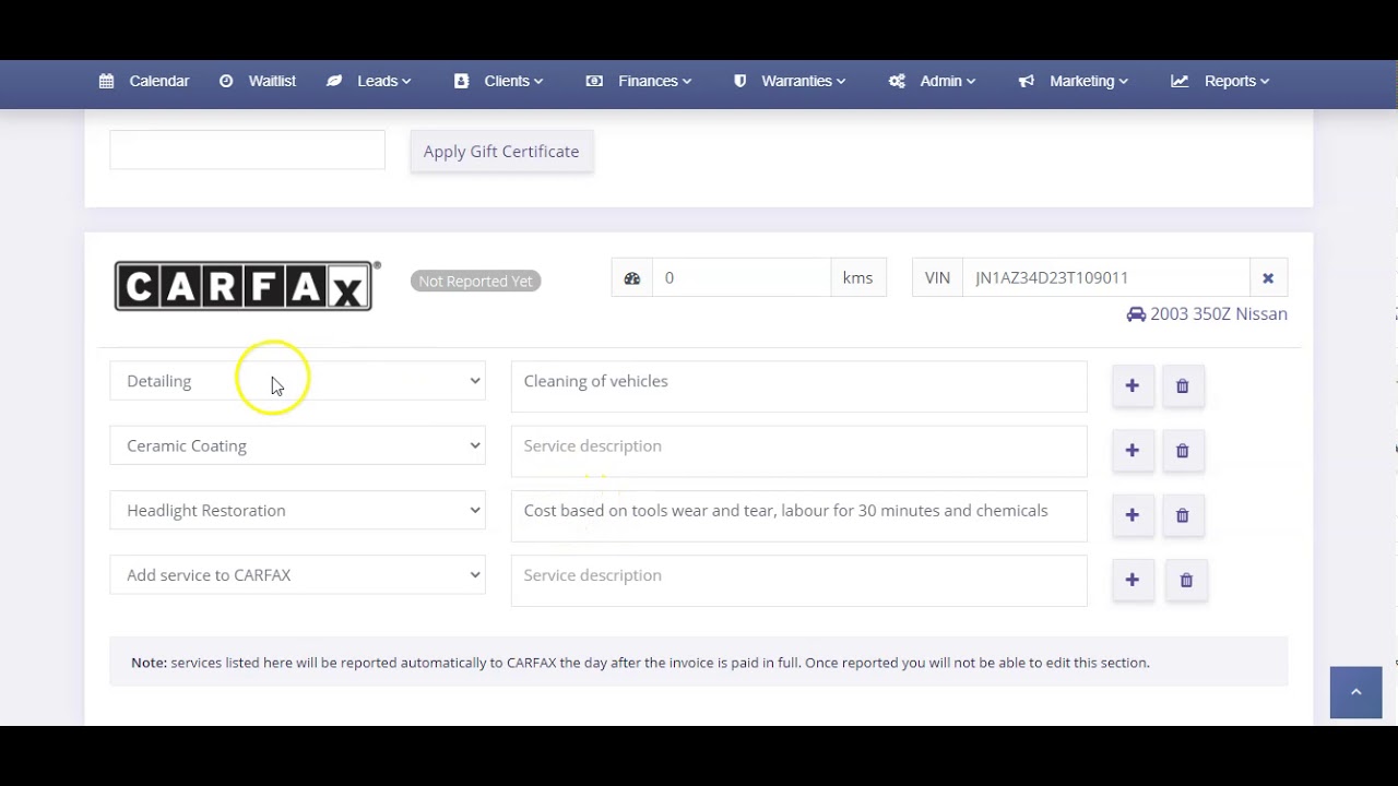 OrbisX + CARFAX integration for detailing service reports - YouTube