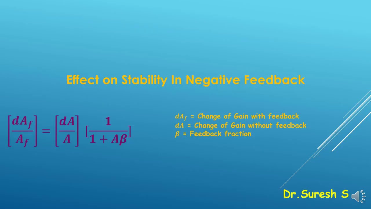 Stability and negative feedback - YouTube