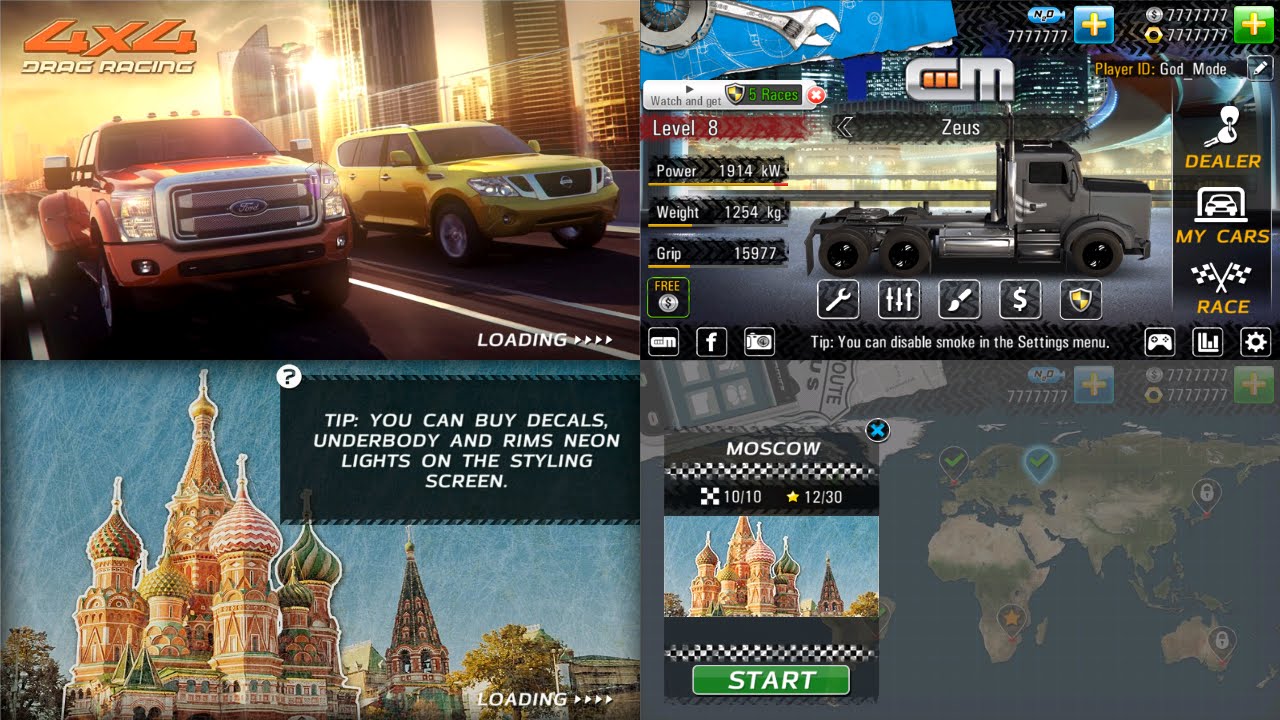 Drag Racing 4x4 | Career 1 | Moscow | Stage 1 [Walkthrough] - YouTube