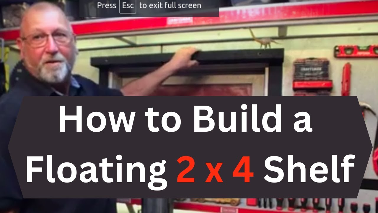 How to Build Floating 2 x 4 Shelf - YouTube