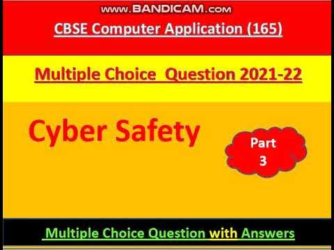 #CBSE Multiple Choice Questions || Computer Application (165) 2021-22 Cyber safety virus Part -3 ...