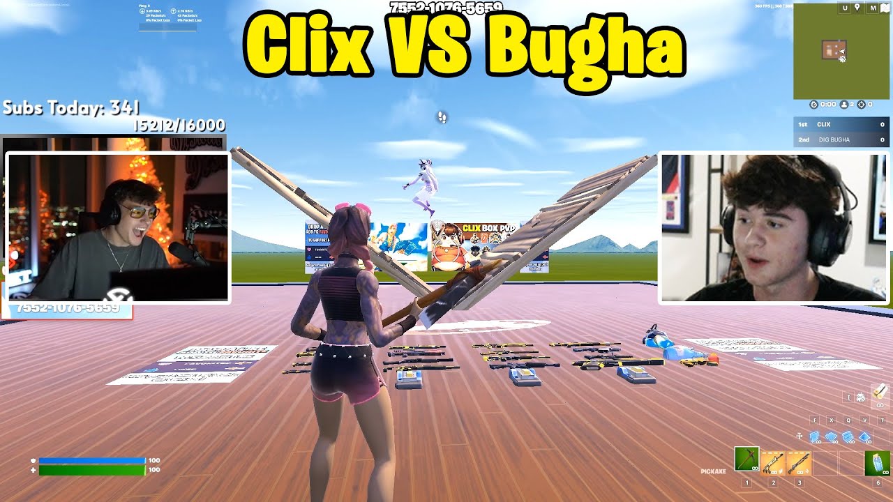 Clix Vs Bugha 1v1 Buildfights Youtube