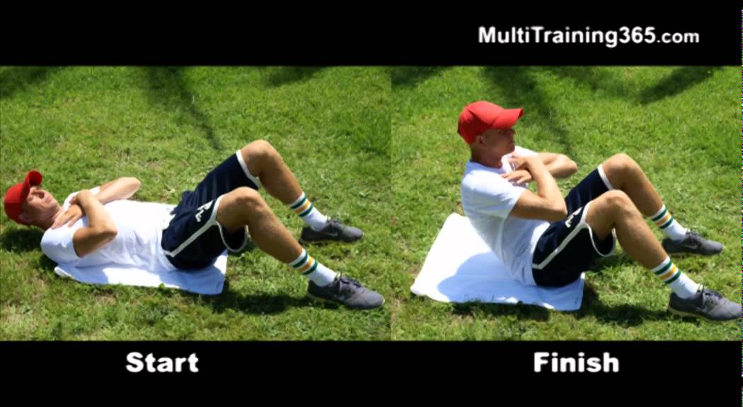 6 Pack Abs FAST - How to do the "SIT UP ARMS CROSSED II" - YouTube