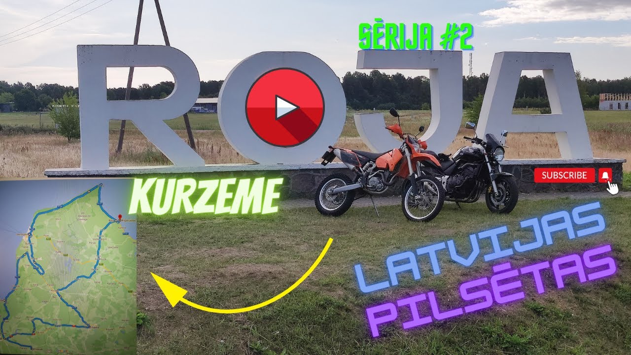 Brauciens ar motociklu pa Latvijas pilsētām. Kurzemes etaps. Sērija #2 - YouTube
