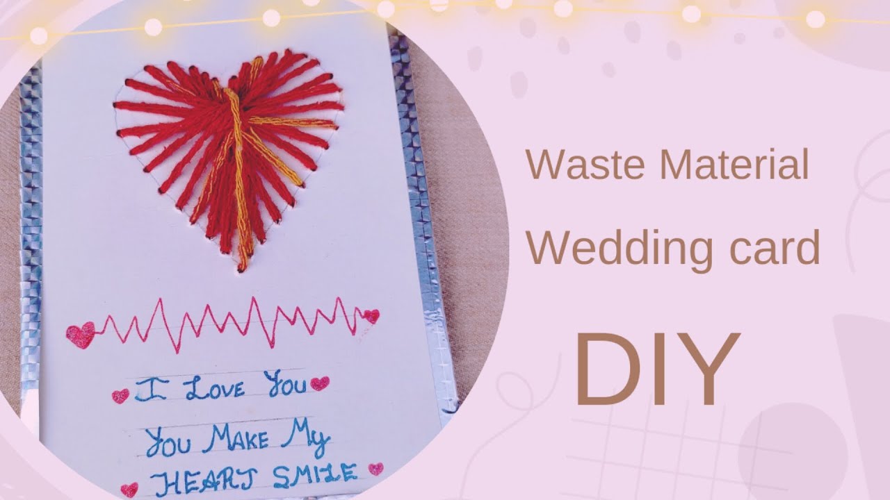 Reuse Old Wedding Card to Create New Creative DIY / Waste Material Use ...