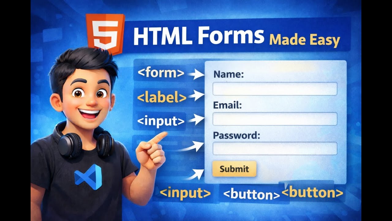 HTML Forms Explained | Create Forms Step by Step for Beginners - YouTube
