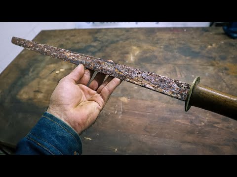 Restoration of The 100 Years Old Antique Sword [1m Long] - YouTube