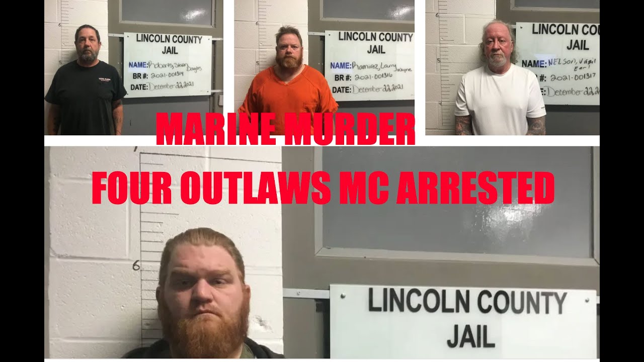 MARINE MURDER ARRESTS: Four members of the Outlaws Motorcycle Club ...