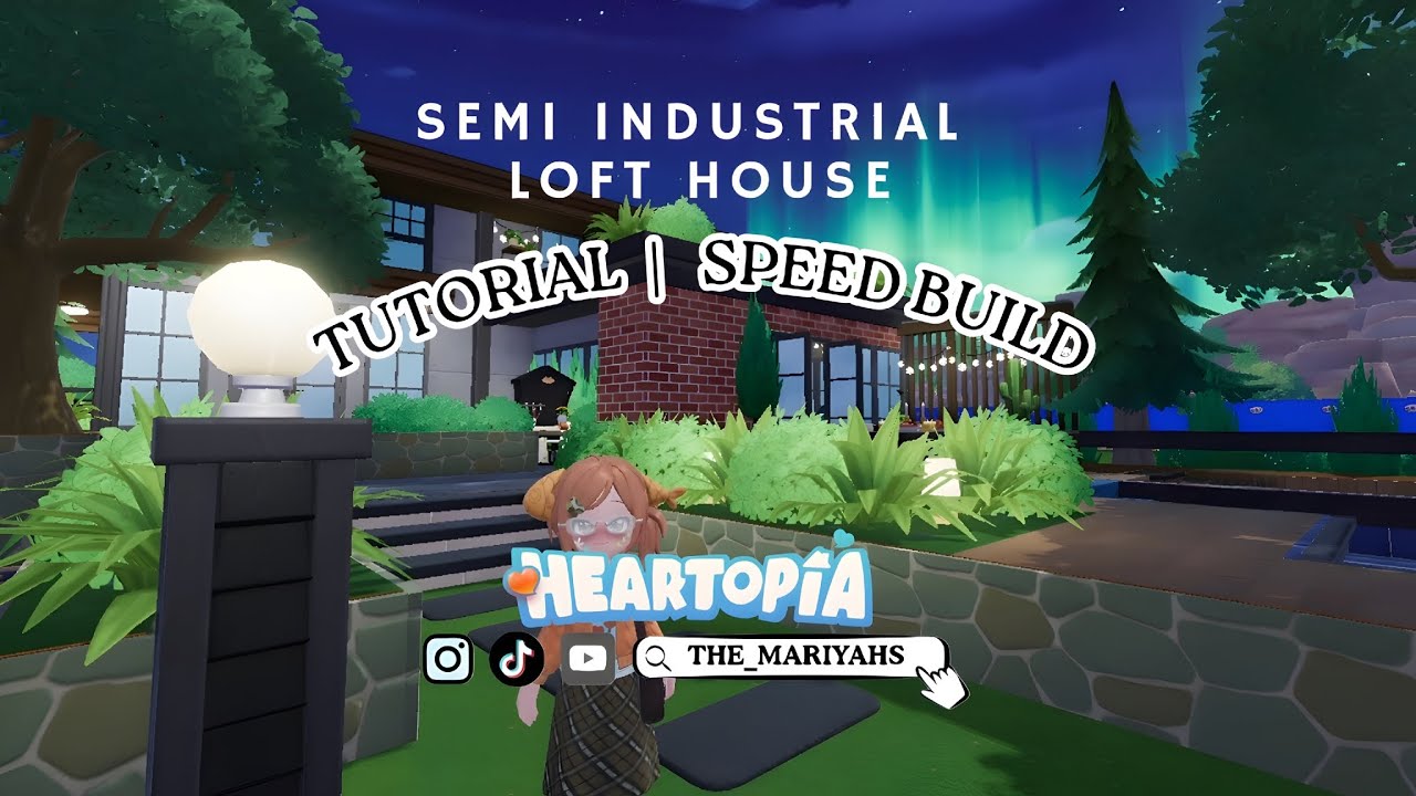 Heartopia Semi-Industrial Loft House Tutorial (9Plots) | Greenhouse ...