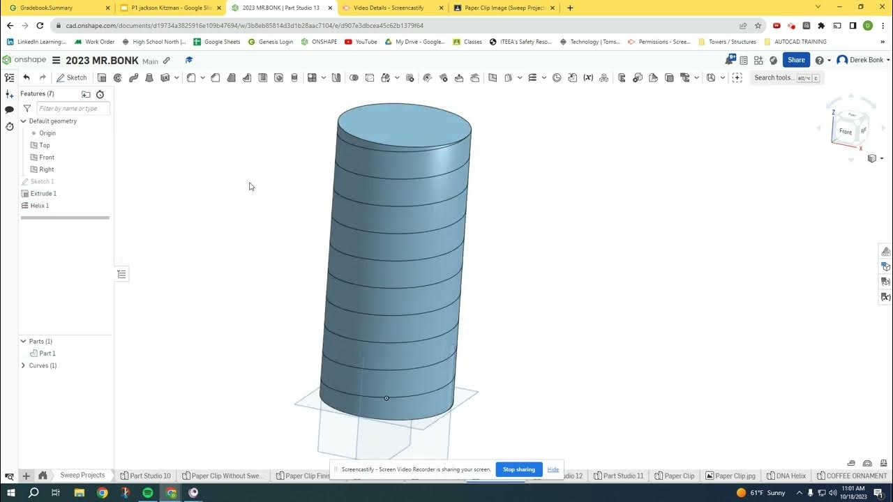 Spring Sweep in Onshape - YouTube