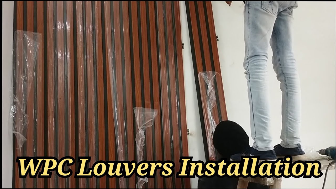 WPC Wall Panel Installation | wpc louvers kaise lagaye | hsk home decor ...
