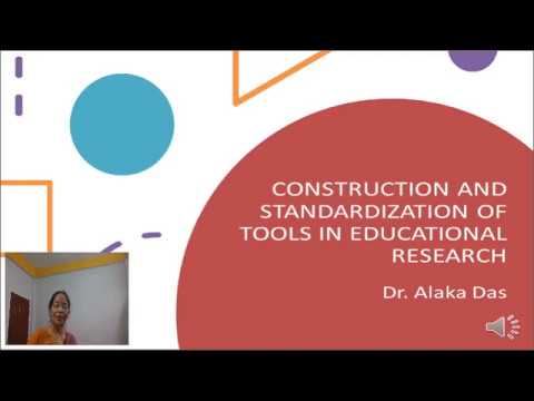 CONSTRUCTION AND STANDARDIZATION OF TOOLS Part 1 - YouTube