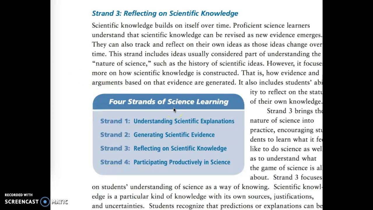Four Strands of Science Learning - YouTube