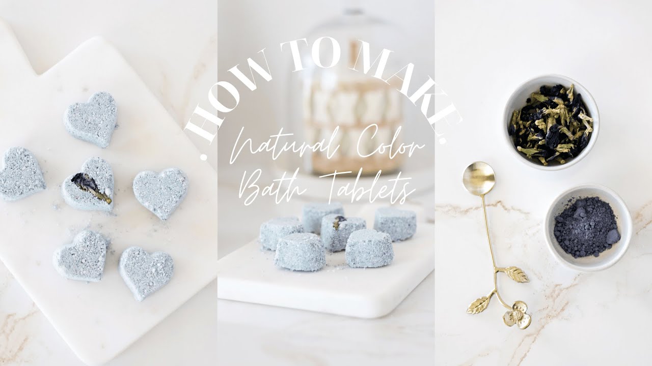 Creating Natural Bath Color Tablets - YouTube