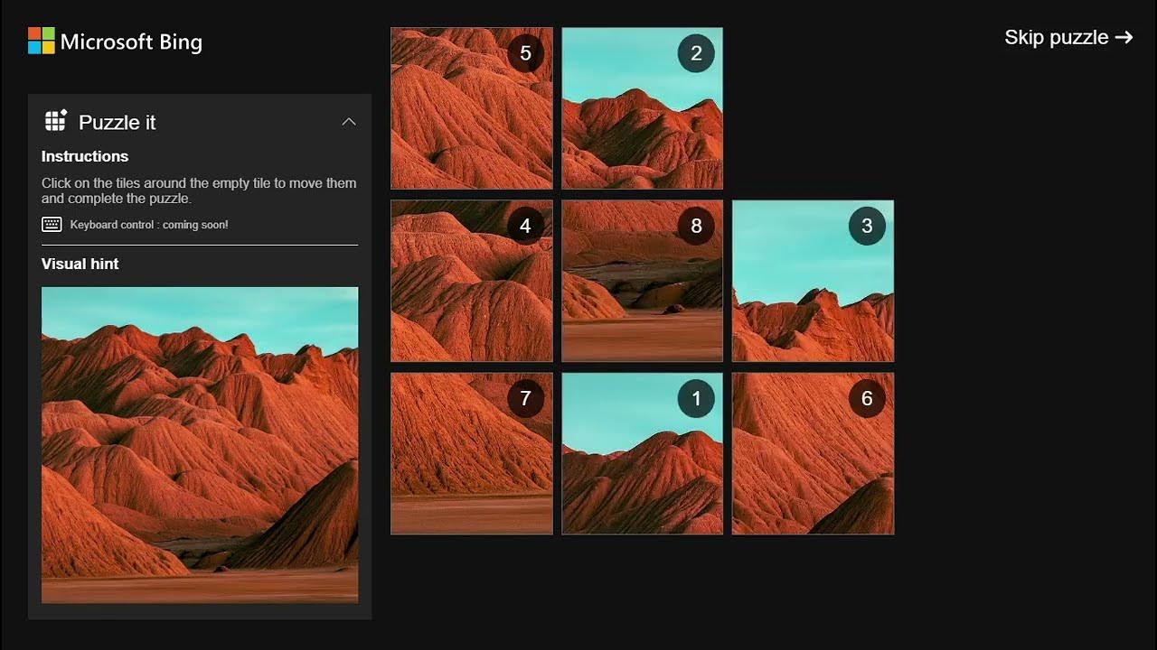 AI Solves Microsoft Bing Slide Puzzle (ASMR) - YouTube