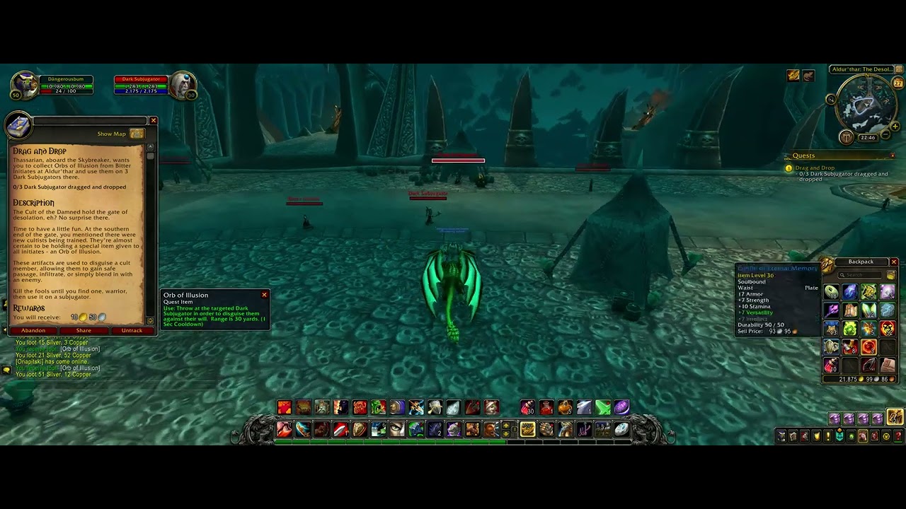World of Warcraft: Drag and Drop - Quest ID 13318 (Gameplay/Walkthrough ...