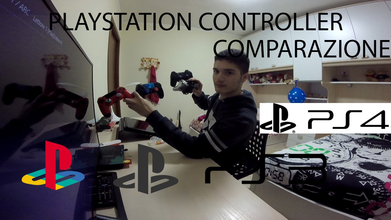 PS1 VS PS2 VS PS3 VS PS4 COMPARAZIONE CONTROLLER - YouTube
