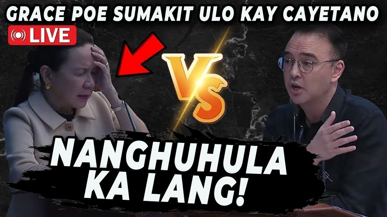 🔴 CAYETANO SINABIHANG NANGHUHULA lang si GRACE POE ! SUMAKIT tuloy ang ...