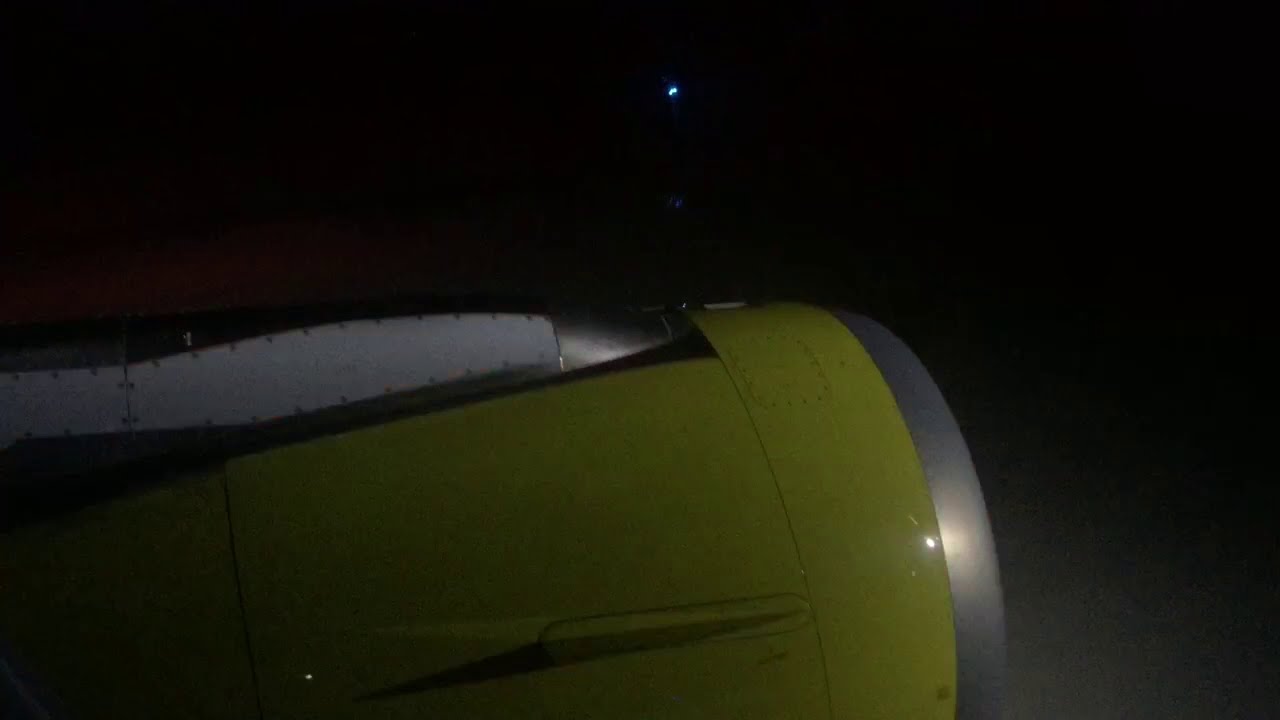 Spirit Airline Airbus A321 night departure from Fort Lauderdale ...